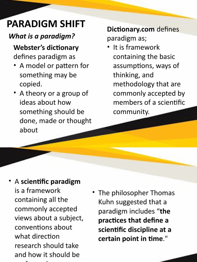 Paradigm Shift: What Is A Paradigm? | PDF