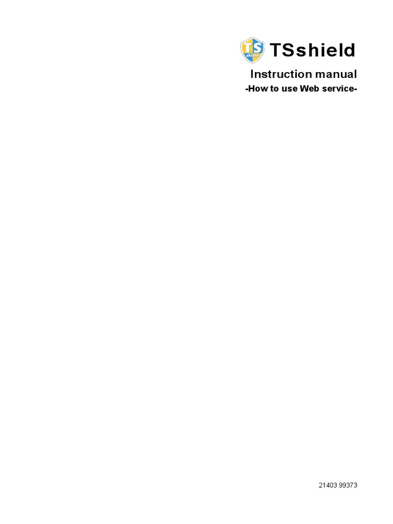 Tsshield: Instruction Manual | PDF | World Wide Web | Internet & Web