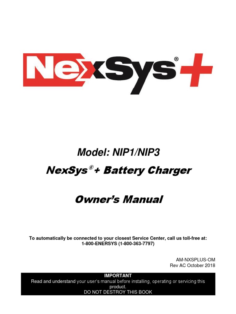 NexSys Charger Operations Manual | PDF | Battery Charger | Rechargeable ...