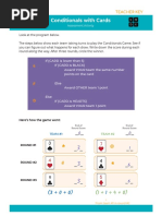 Conditionals With Cards Assessment | PDF
