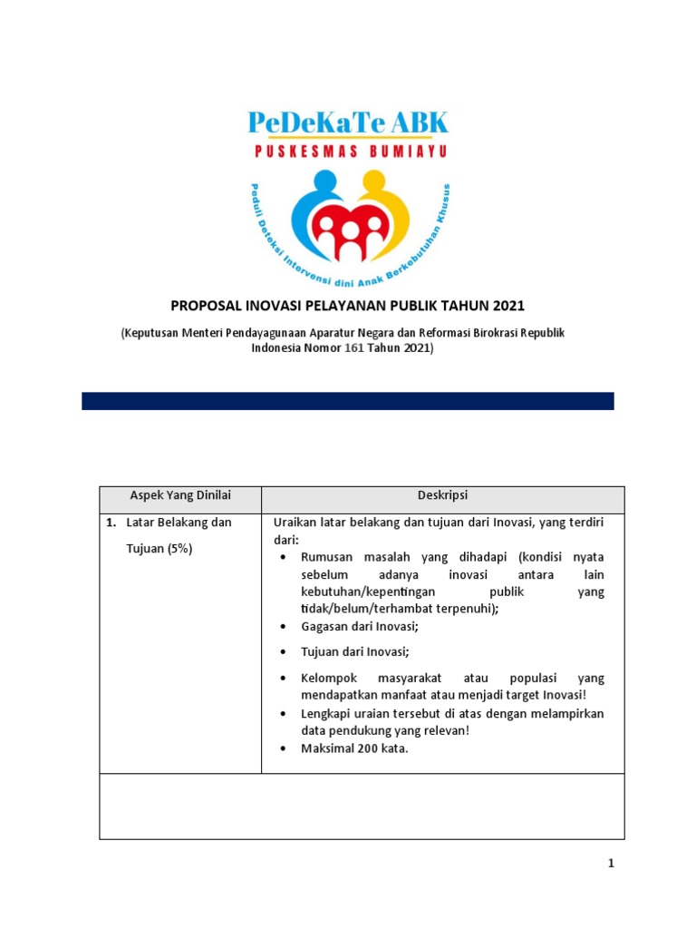 Otak Atik 1 - Proposal Inovasi & Isiannya KIPP 2021 | PDF