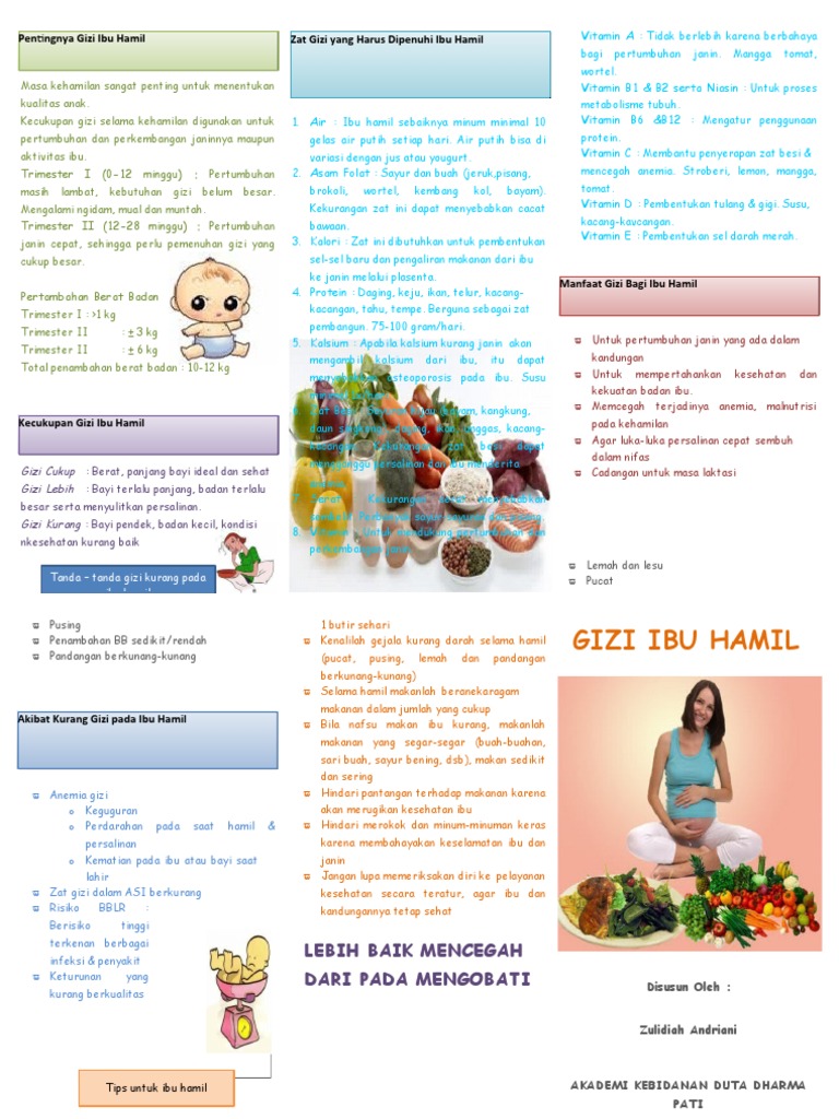 Leaflet Gizi Ibu Hamil | PDF
