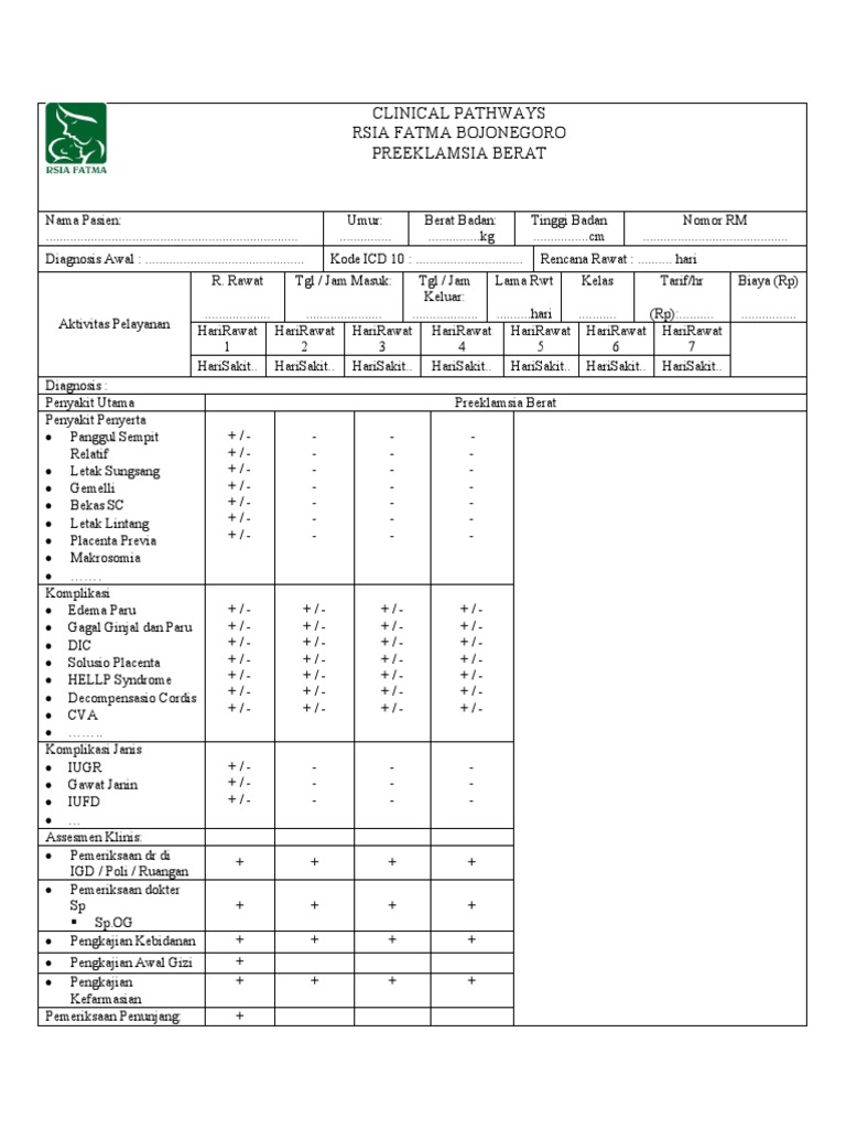 Clinical Pathway Preeklamsia Berat | PDF