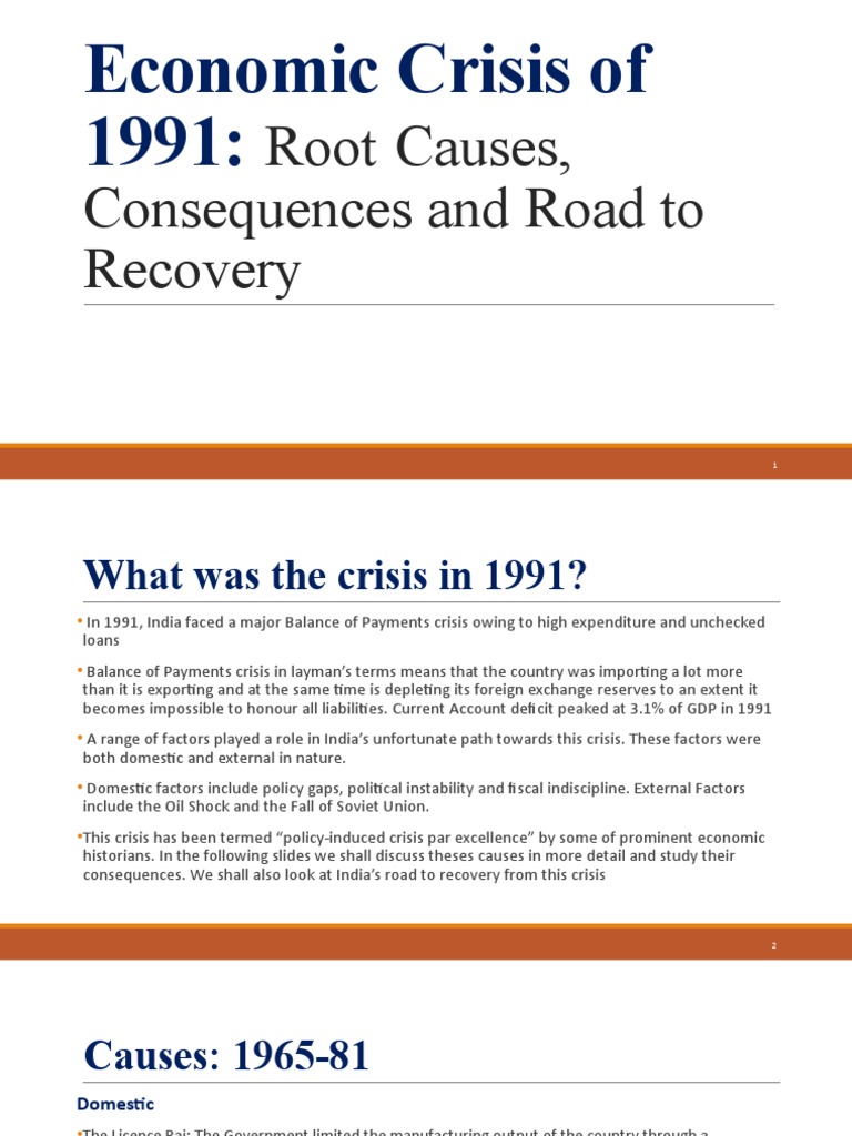 1991 Economic Crisis: Causes and Recovery | PDF | Government Budget ...
