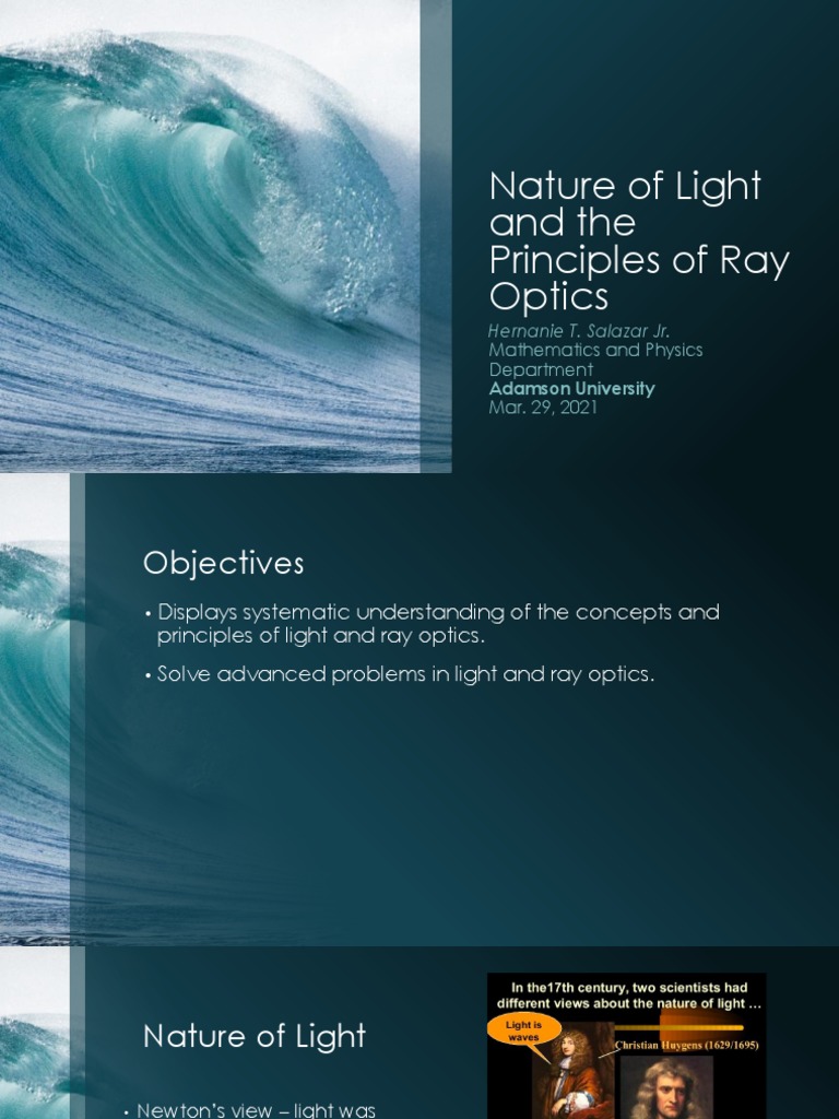 Light and Ray Optics Principles | PDF | Reflection (Physics) | Light