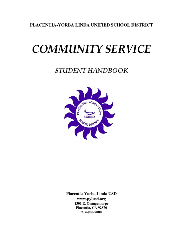 Community Service: Student Handbook | PDF | Orange County | Community