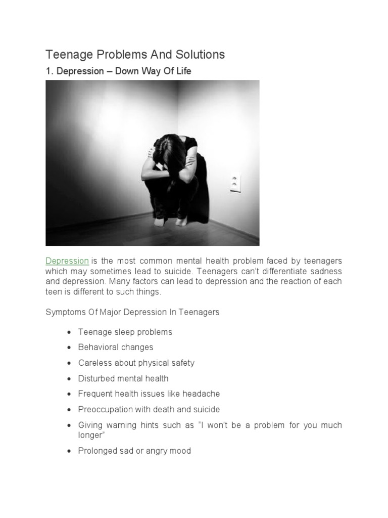 Solutions to Common Teenage Problems | PDF | Adolescence | Cyberbullying