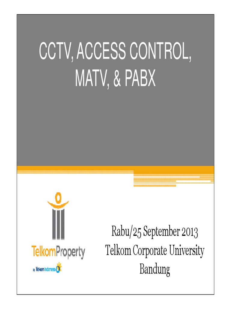CCTV, Access Control, Matv, Pabx | PDF