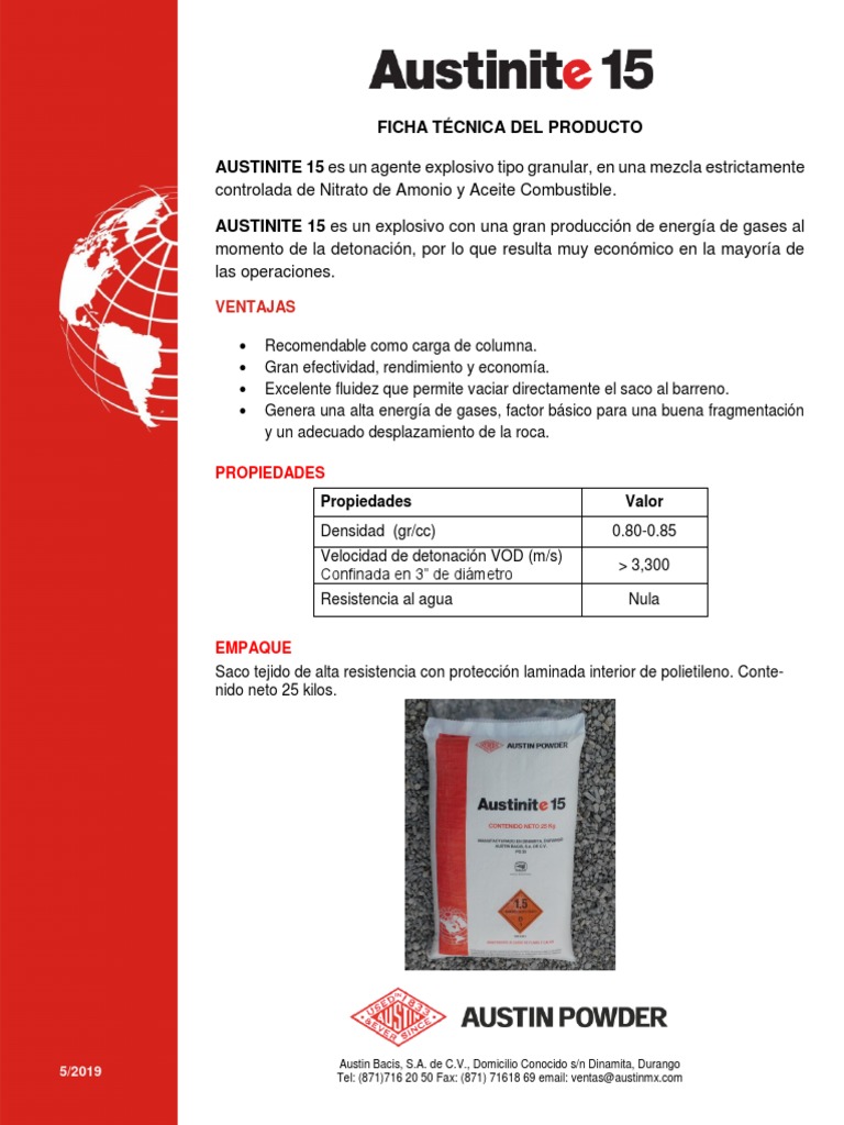 ANFO para AUSTIN POWDER | PDF | Naturaleza | Materiales