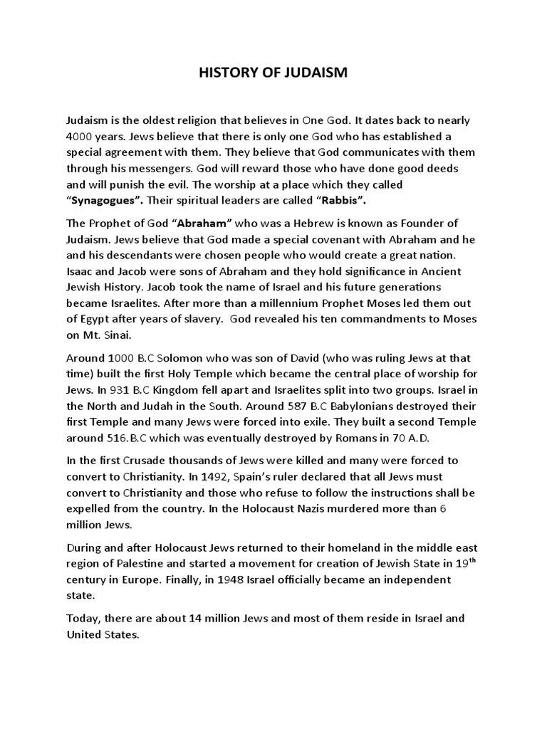 History of Judaism | PDF
