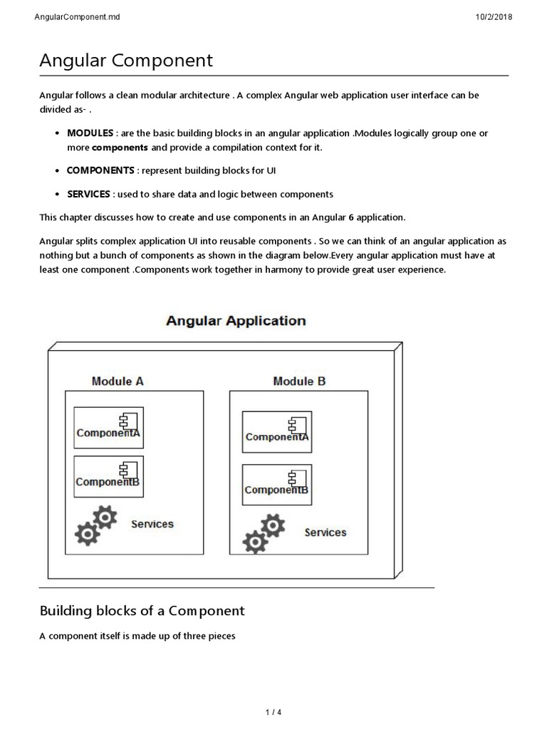 Angular Component: Building Blocks of A Component | PDF | Class ...