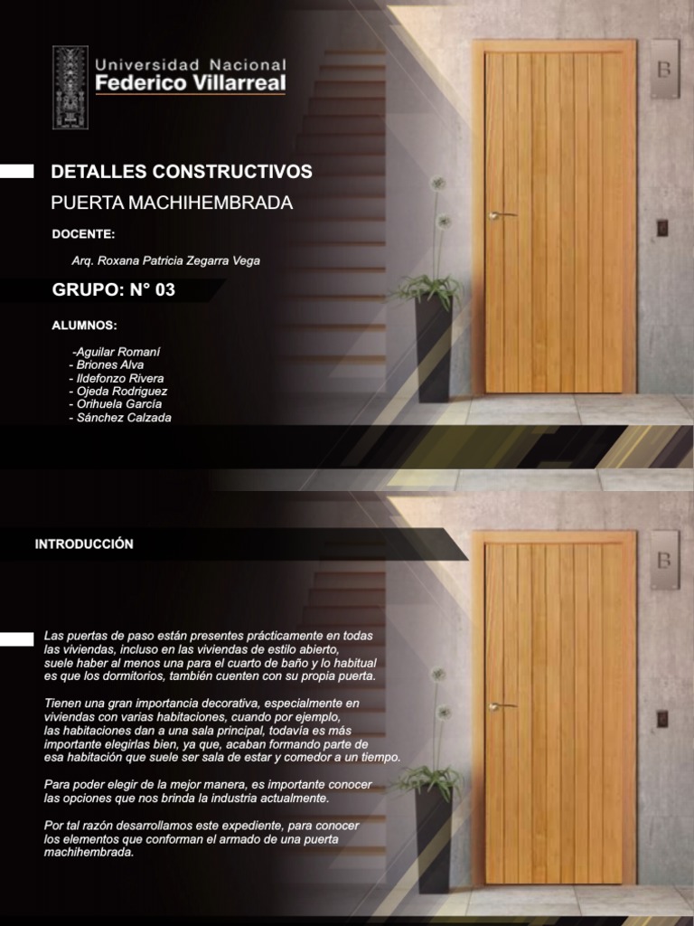 Detalle Puerta Machimbrado | PDF | Materiales biodegradables ...