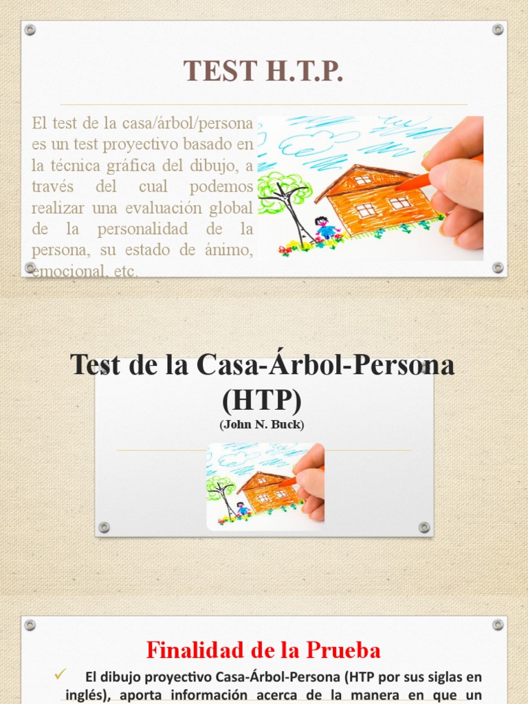 Test de HTP | PDF | Dibujo | La naturaleza humana