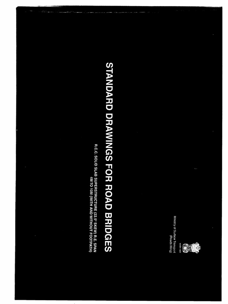 Standard Drawings For Road Bridges (RCC Skew-22.5) | PDF