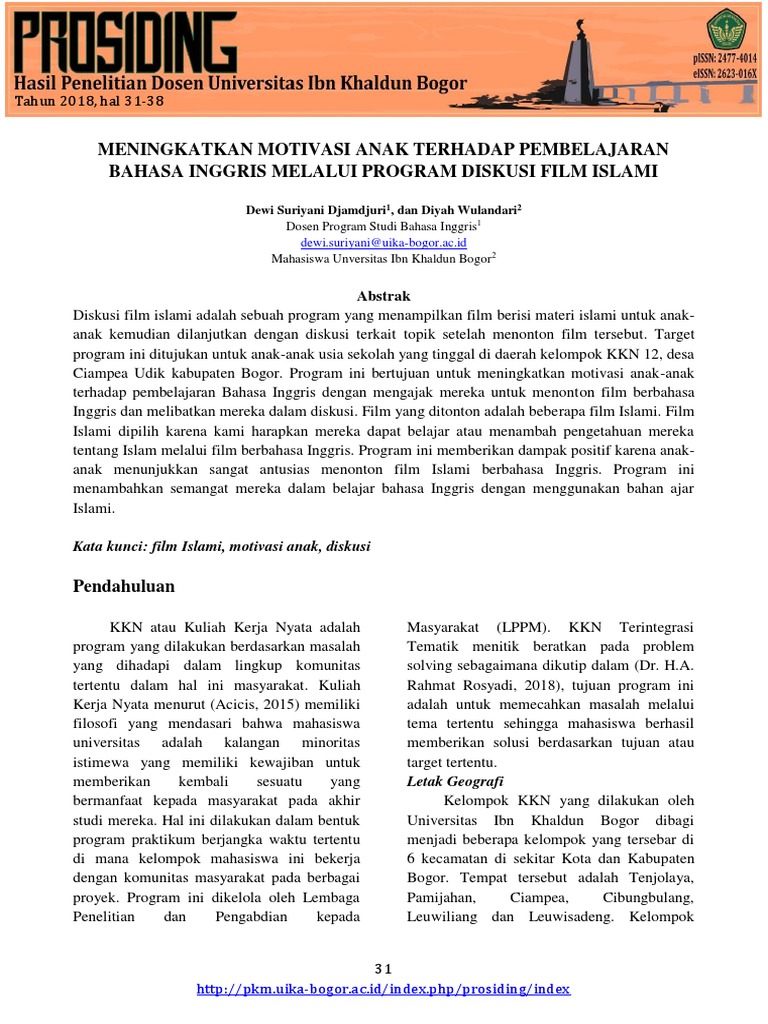 Meningkatkan Motivasi Anak Terhadap Pembelajaran Bahasa Inggris Melalui ...