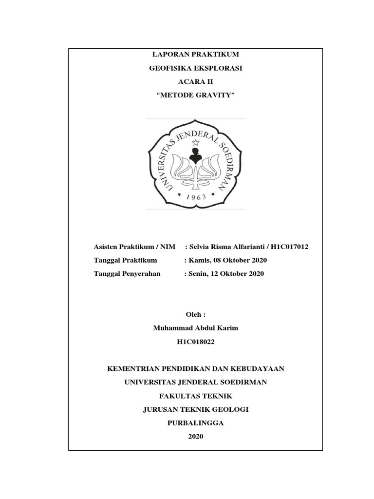 Praktikum Metode Gravity Geofisika | PDF
