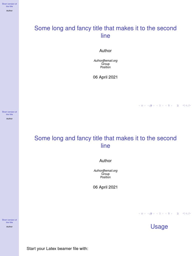LaTeX Beamer for Multiple Authors | PDF | Computers