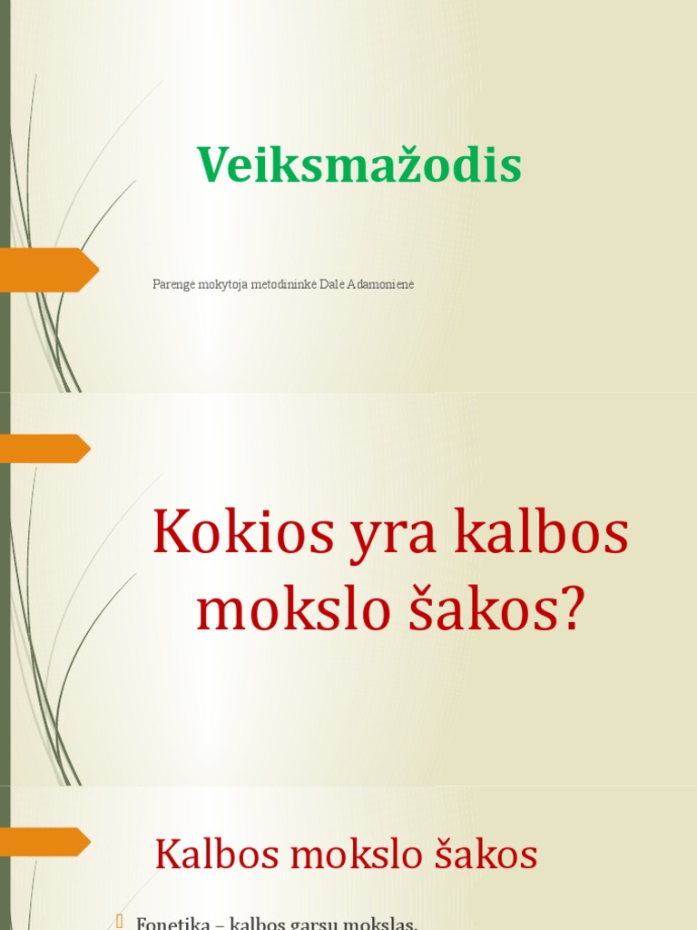 Veiksmazodis | PDF