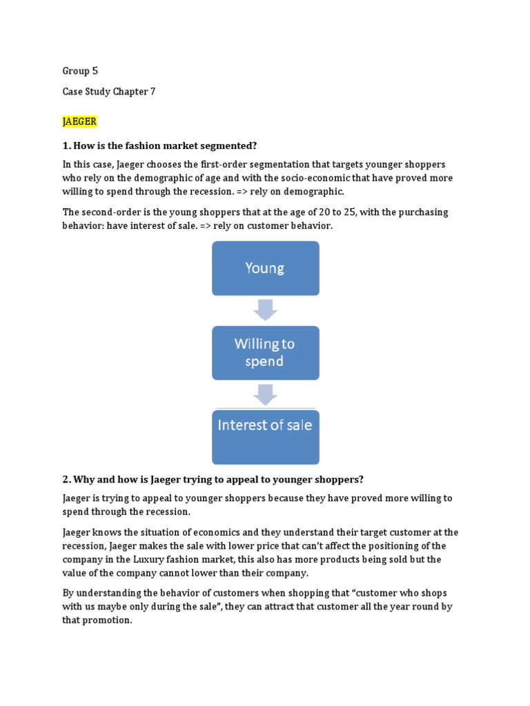 Group 5 - Case Study Chapter 7 | PDF | Market Segmentation | Luxury Goods