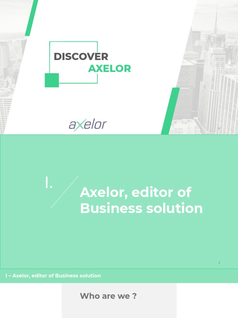 English PRESENTATION - AXELOR v17 A | PDF | Enterprise Resource Planning | Web Application
