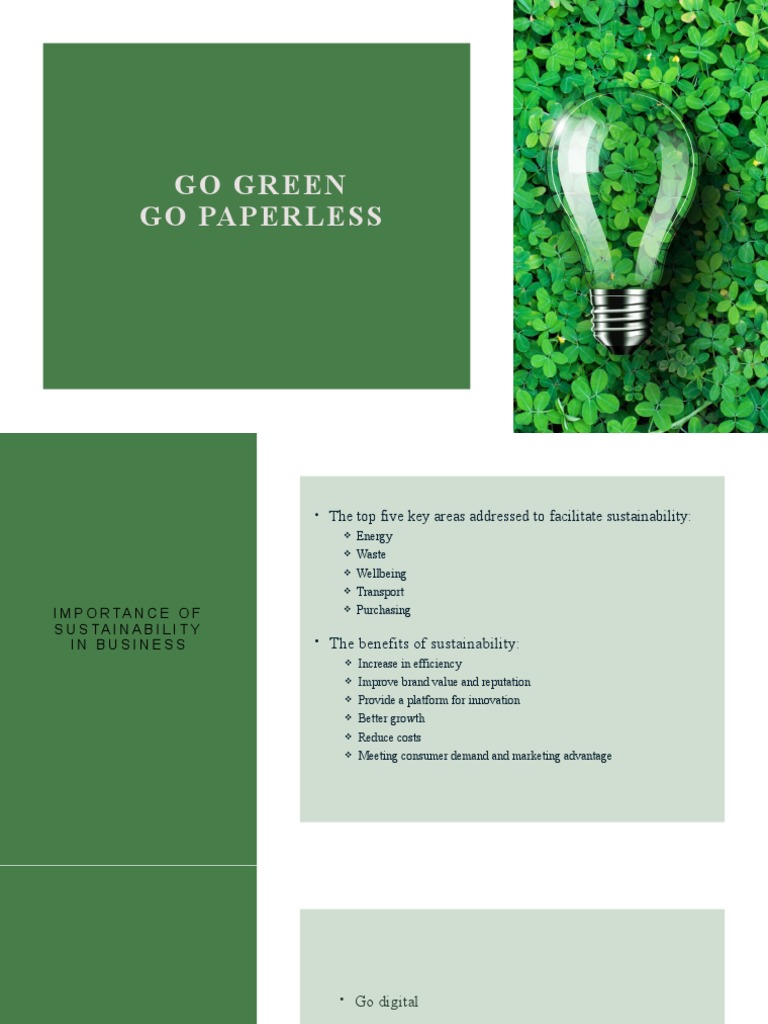 Go Paperless | PDF | Sustainability | Innovation