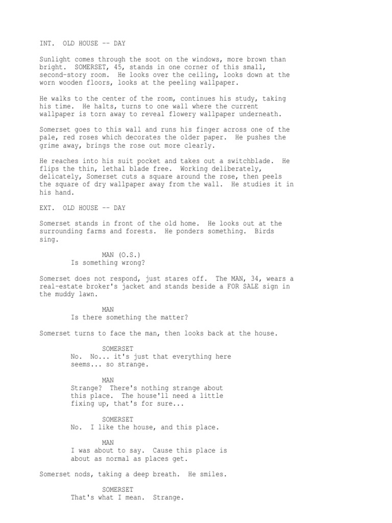 Se7en (1995) Movie Script | PDF | Seven Deadly Sins | Christianity