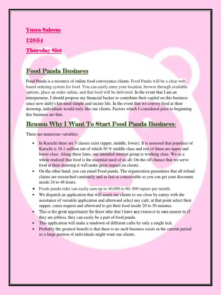 Foodpanda Assignment | PDF