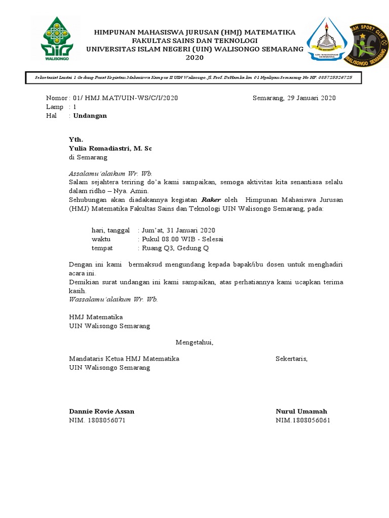 Undangan Raker | PDF