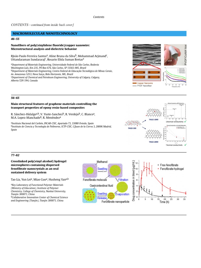 Content Continued 2018 European Polymer Journal | PDF | Cross Link ...