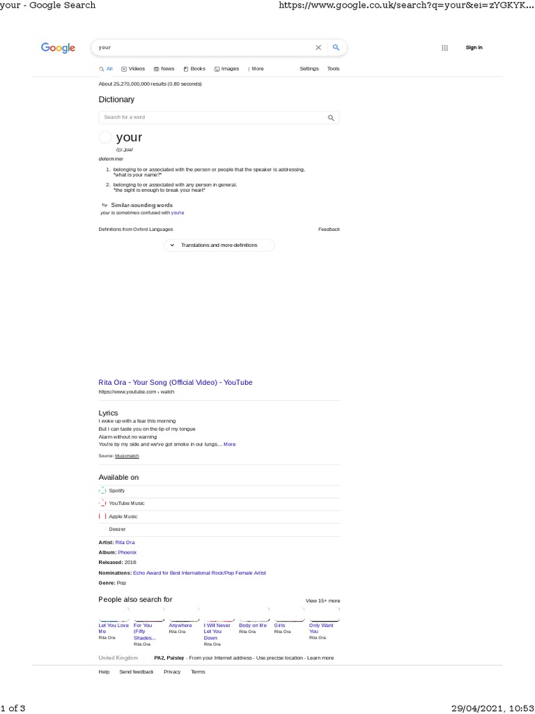 Your - Google Search | PDF | Linguistics | Grammar