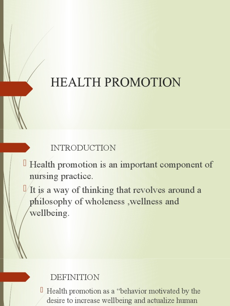 An Overview of Health Promotion Strategies Across the Lifespan | PDF ...
