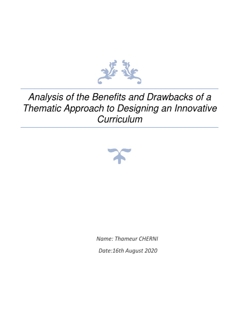 Analysis of The Benefits and Drawbacks o | PDF | Curriculum | Teachers