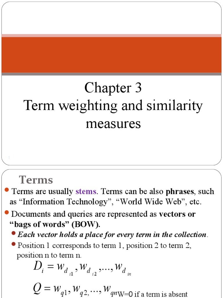 Term Weighting and Similarity Measures | PDF | Linear Algebra | Geometry