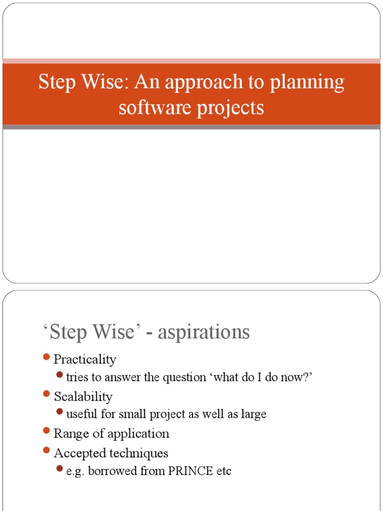 Step Wise Project Planning Overview | PDF | Case Study | Business