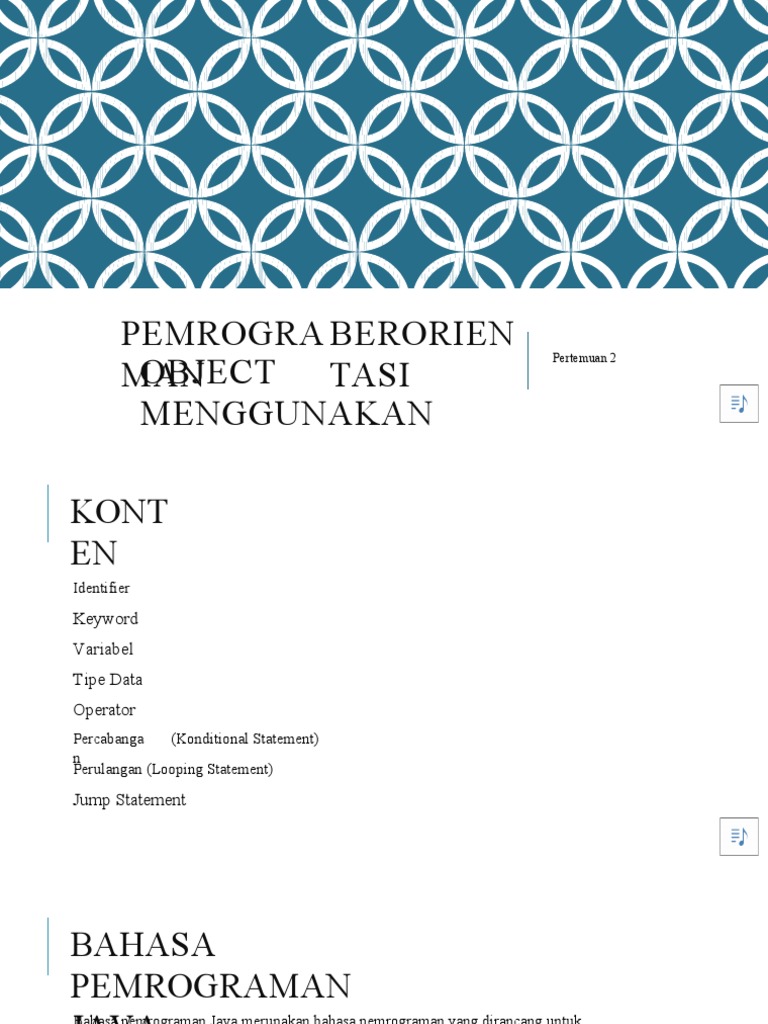 Materi 2 - Variabel, Tipe Data, Operator DLL (Voice) | PDF | Komputer