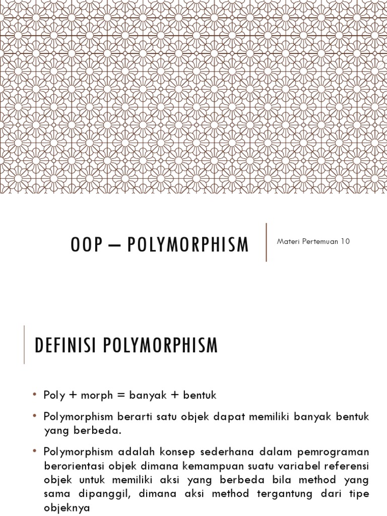 Memahami Polimorfisme dalam OOP Java | PDF