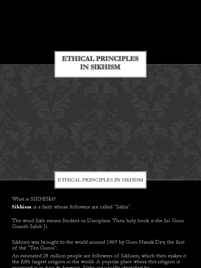 ETHICAL PRINCIPLES IN Sikhism | PDF | Asian Ethnic Religion | Indian ...