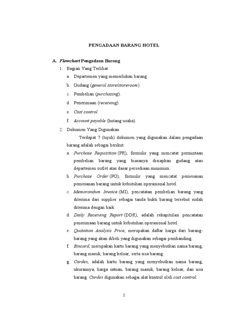 Flowchart Pengadaan Barang | PDF
