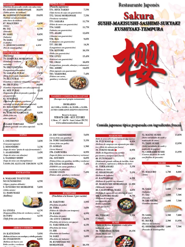 Sakura 2018 | PDF | Sushi | Cocina japonesa