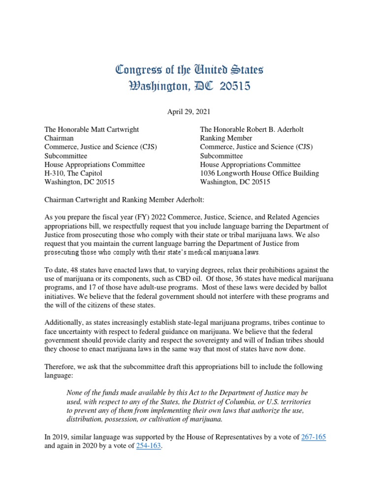 Federal Marijuana Law Proposal 2022 | PDF | Cannabis (Drug ...