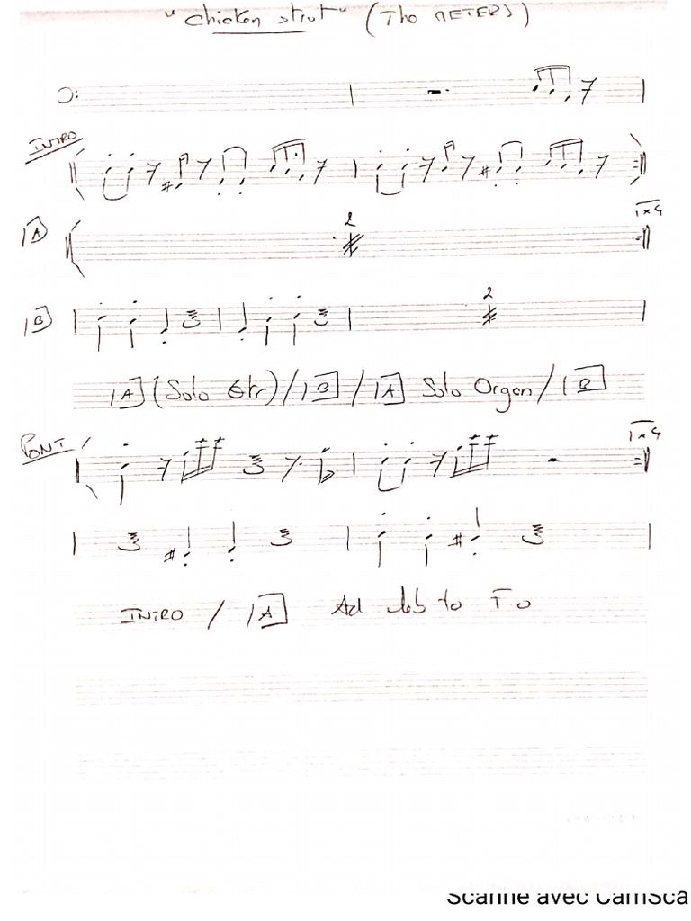 Chicken Strut (The Meters) | PDF