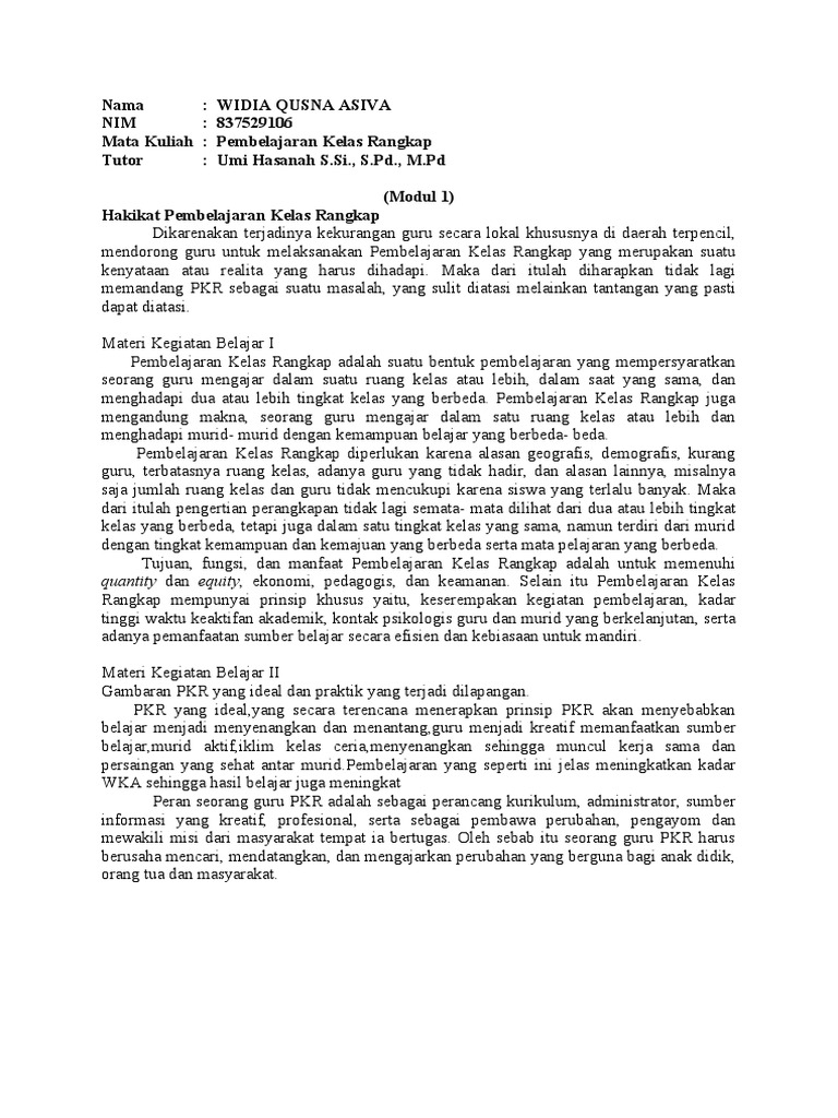 Rangkuman Modul 1 2 | PDF