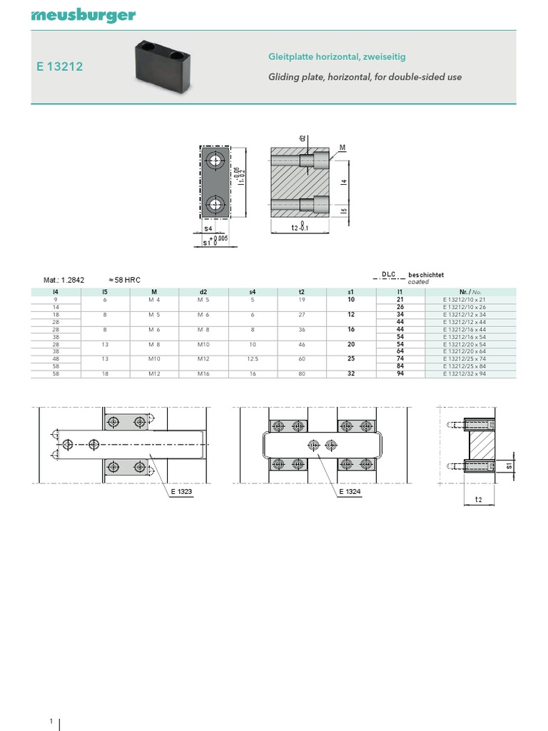 Gliding Plate, Horizontal, For Double-Sided Use | PDF