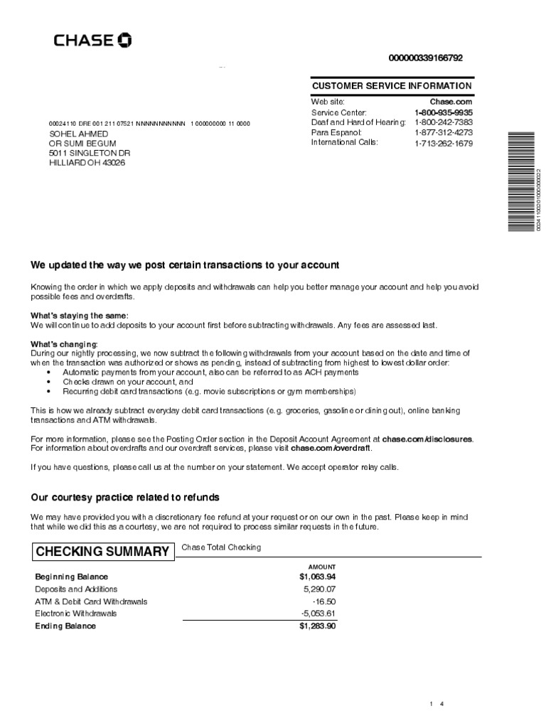 Statements 6792 | PDF | Overdraft | Payments