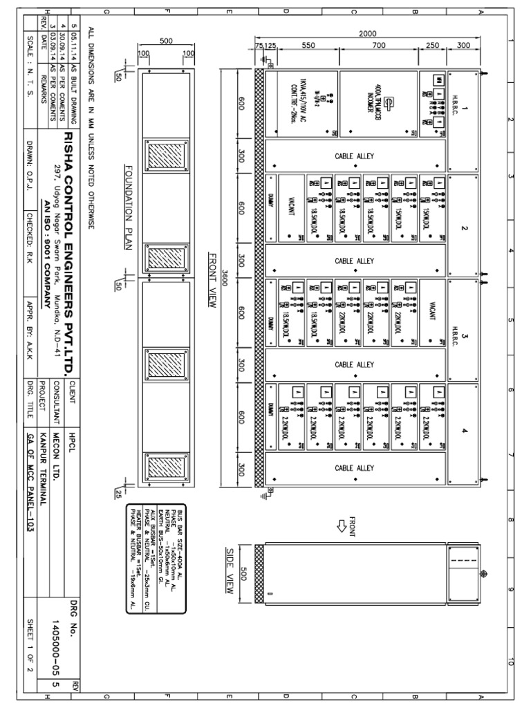 MCC Panel Drawing 1 | PDF
