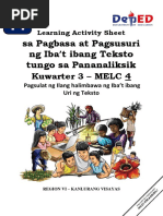 Lesson Plan in PAgbasa at Pagsusuri | PDF