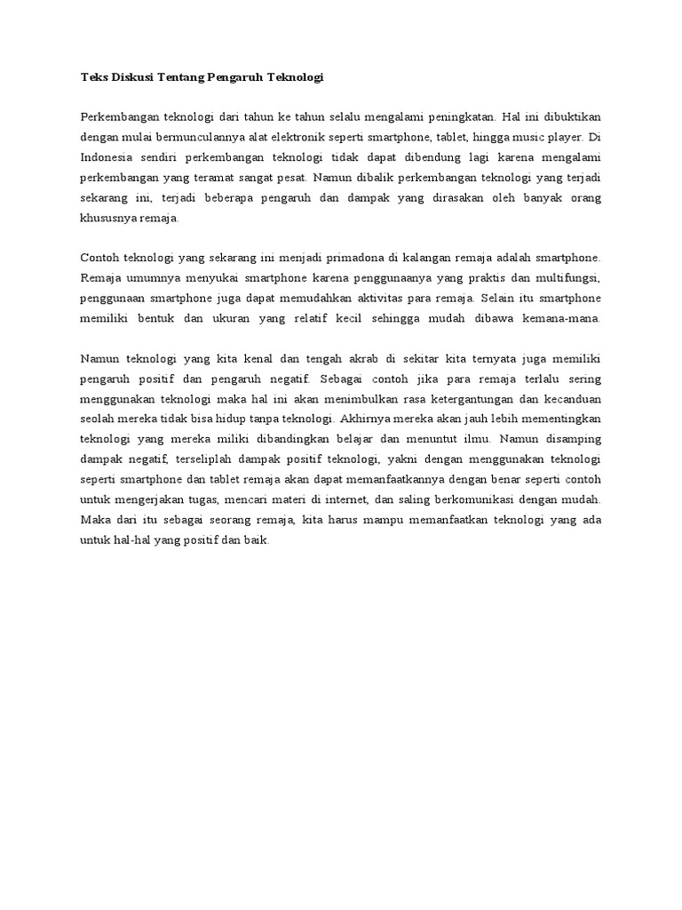 Contoh Teks Diskusi | PDF