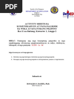 Pagsasaling Wika-Worksheets | PDF