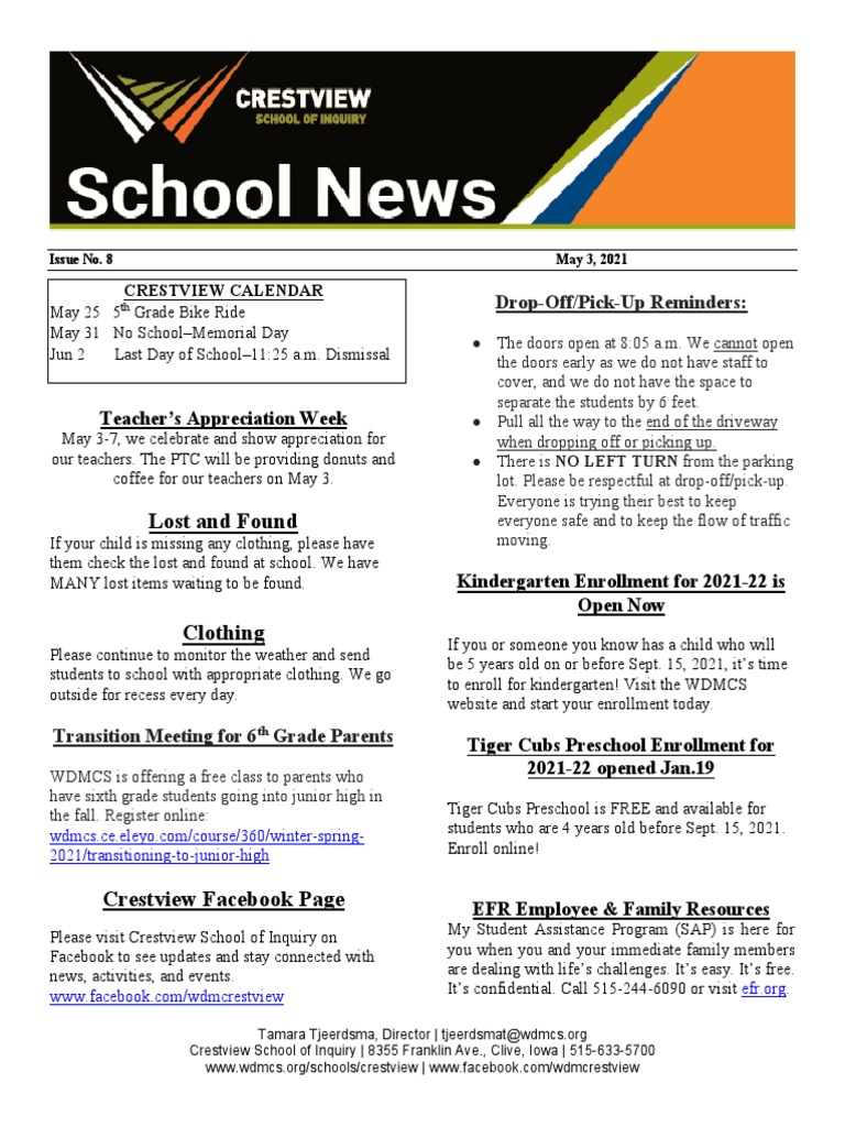 Drop-Off/Pick-Up Reminders:: Lost and Found | PDF | Preschool | Schools