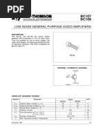 BC107 Transistor: Specs and Pinout Guide | PDF | Bipolar Junction ...